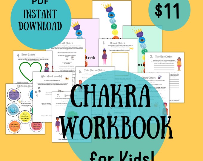 Printable Chakra Workbook for Kids - Etsy