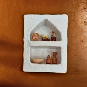 Handmade Unique Paper Clay Hanging Wall Shelf-table Top Altar/shrine ...