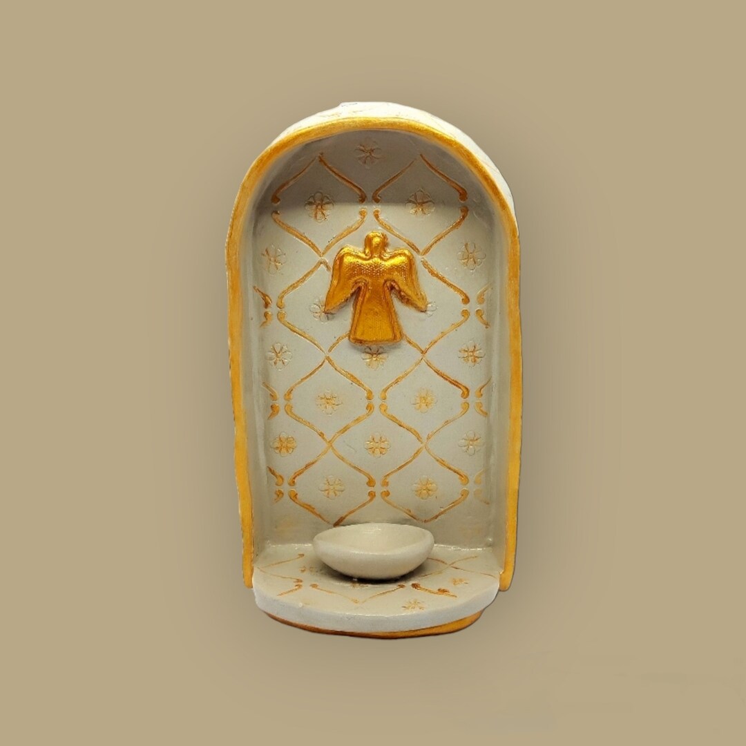 Handmade Clay Ceramic Arched Treasure Hanging Wall Shelf - Etsy