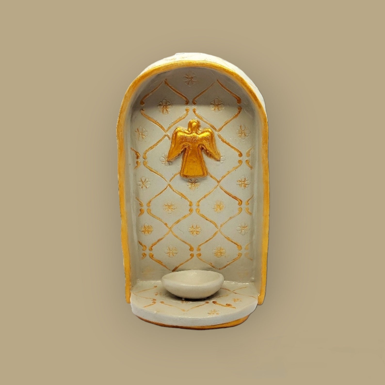 Handmade Clay Ceramic Arched Treasure Hanging Wall Shelf - Etsy