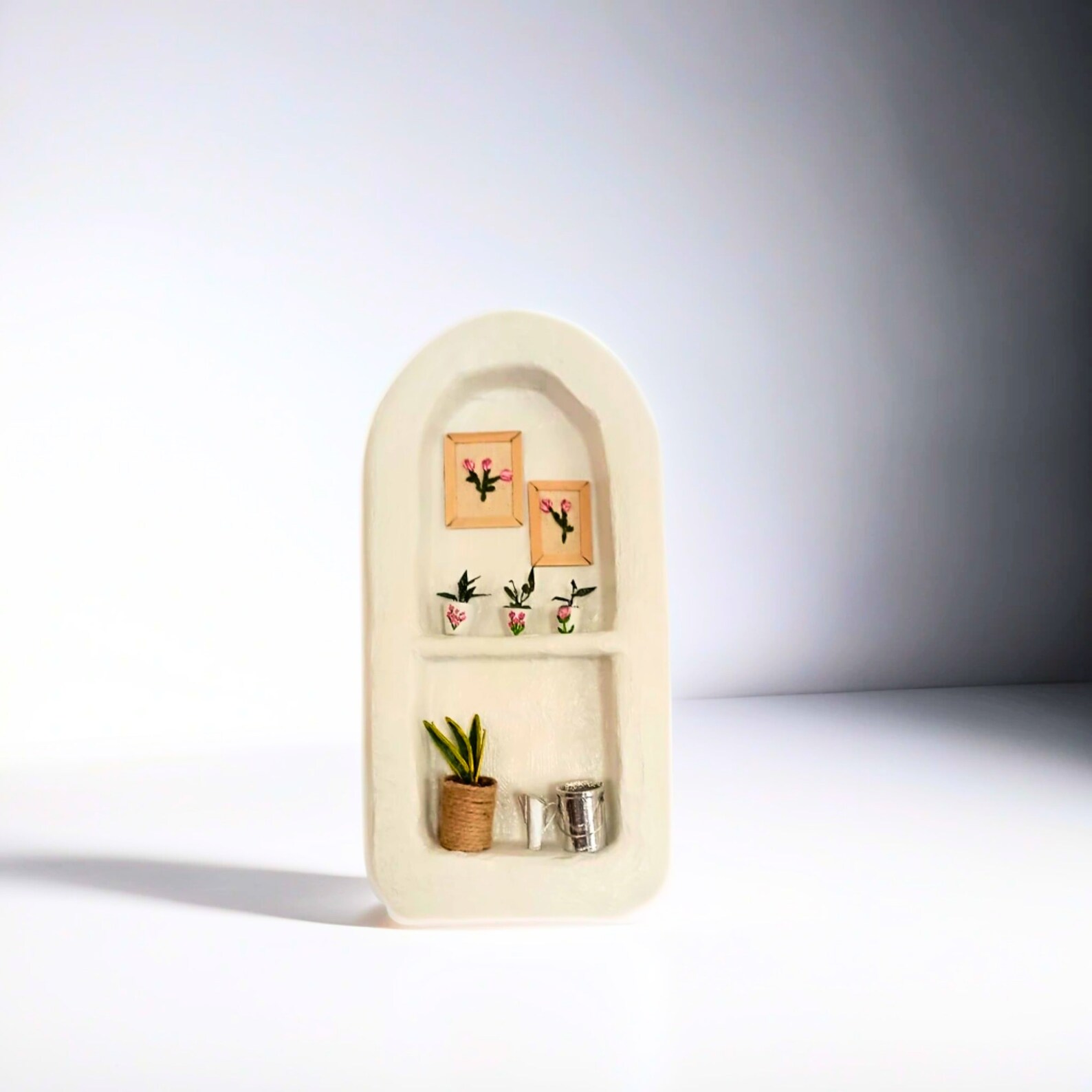 Handmade Unique Paper Clay Hanging Wall Shelf, Clay Wall Decoration ...