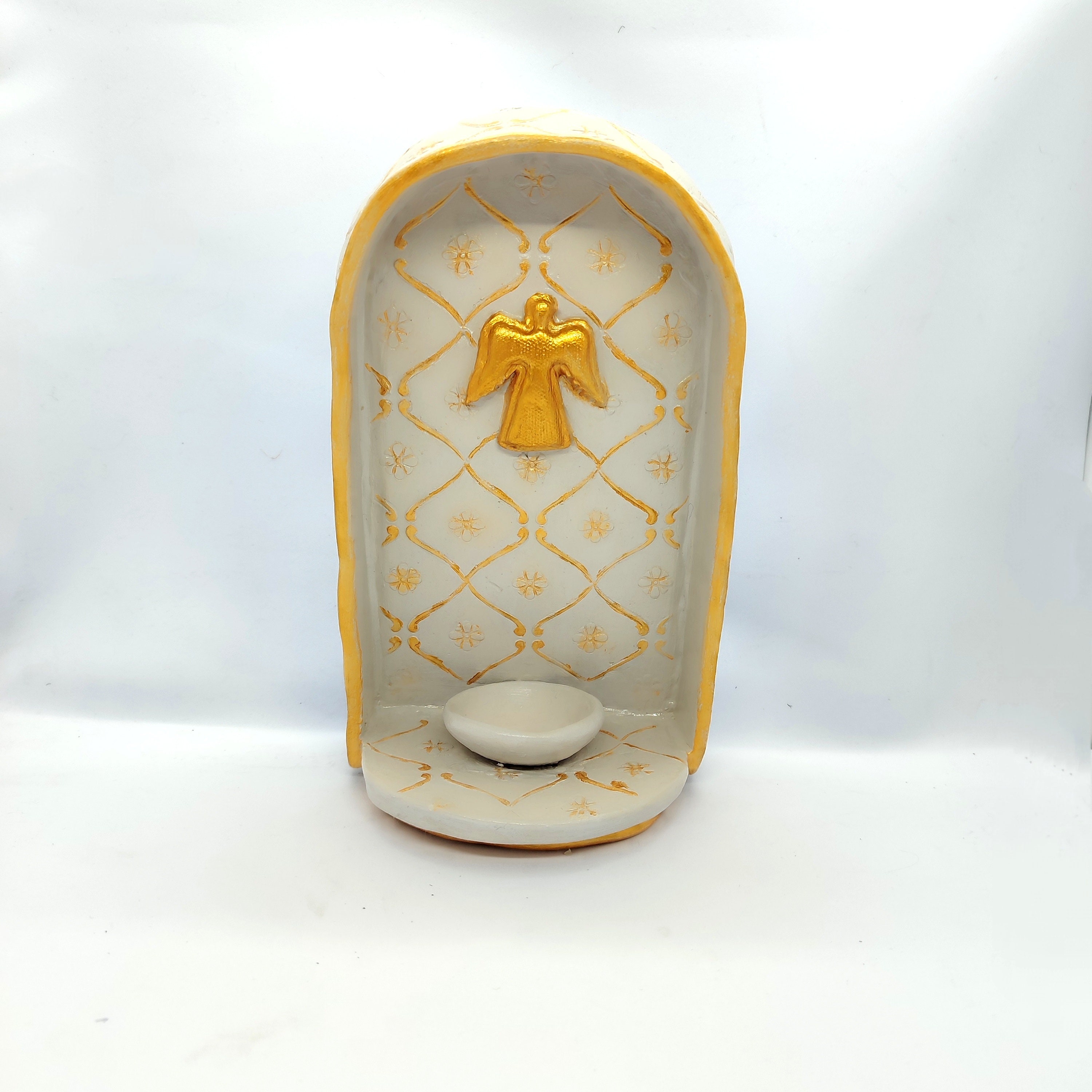 Handmade Clay Ceramic Arched Treasure Hanging Wall Shelf - Etsy