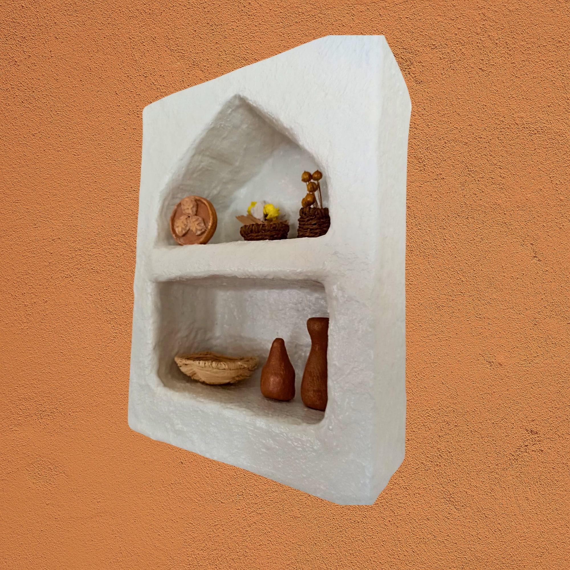 Handmade Unique Paper Clay Hanging Wall Shelf-table Top Altar/shrine ...