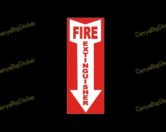K&Y-(3 Pack) Fire Extinguisher Sign - High Quality - Self Adhesive 4 X ...