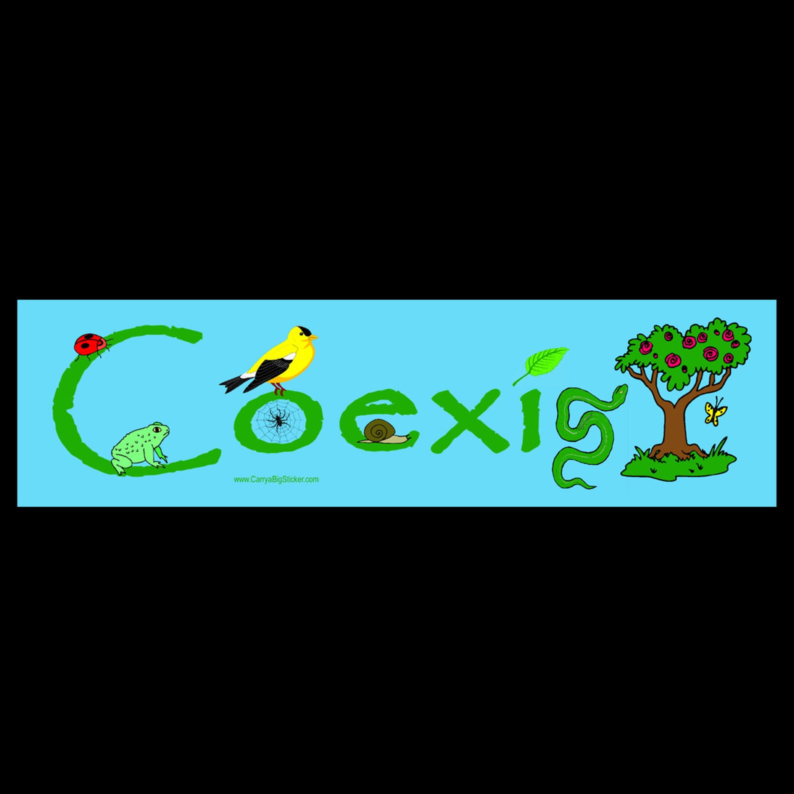 Coexist With Nature BUMPER STICKER or MAGNET 3 X - Etsy