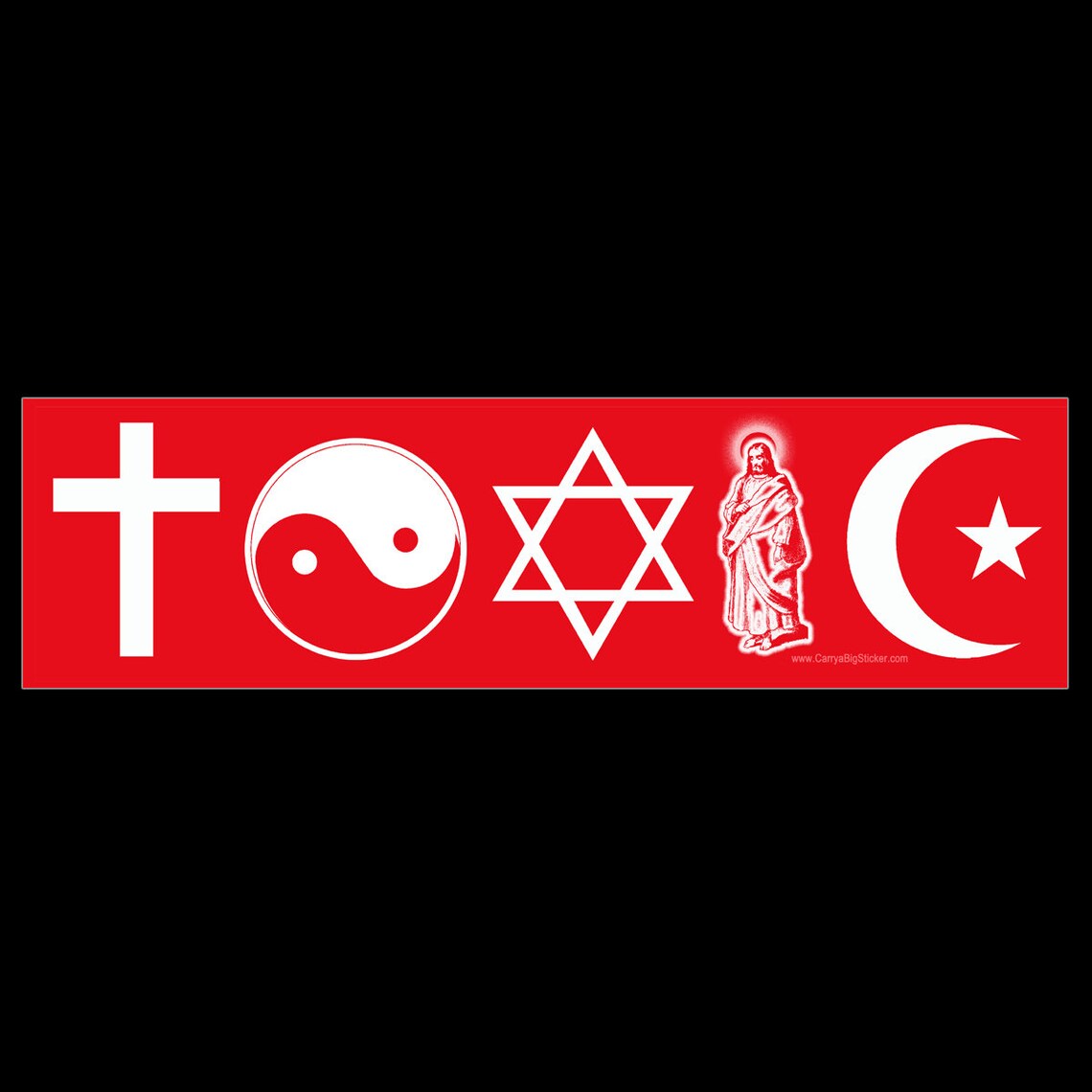 Toxic With Religious Symbols BUMPER STICKER or MAGNET 3 - Etsy