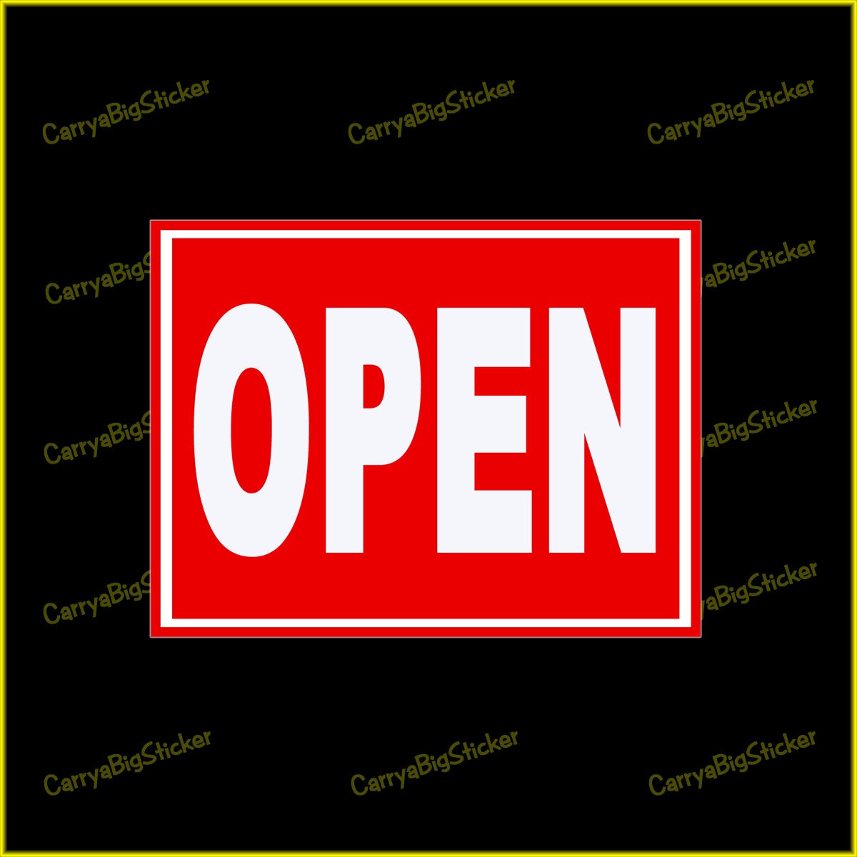 Open STICKER or FLEXIBLE MAGNETIC Sign 7.5 X 10.75 White | Etsy