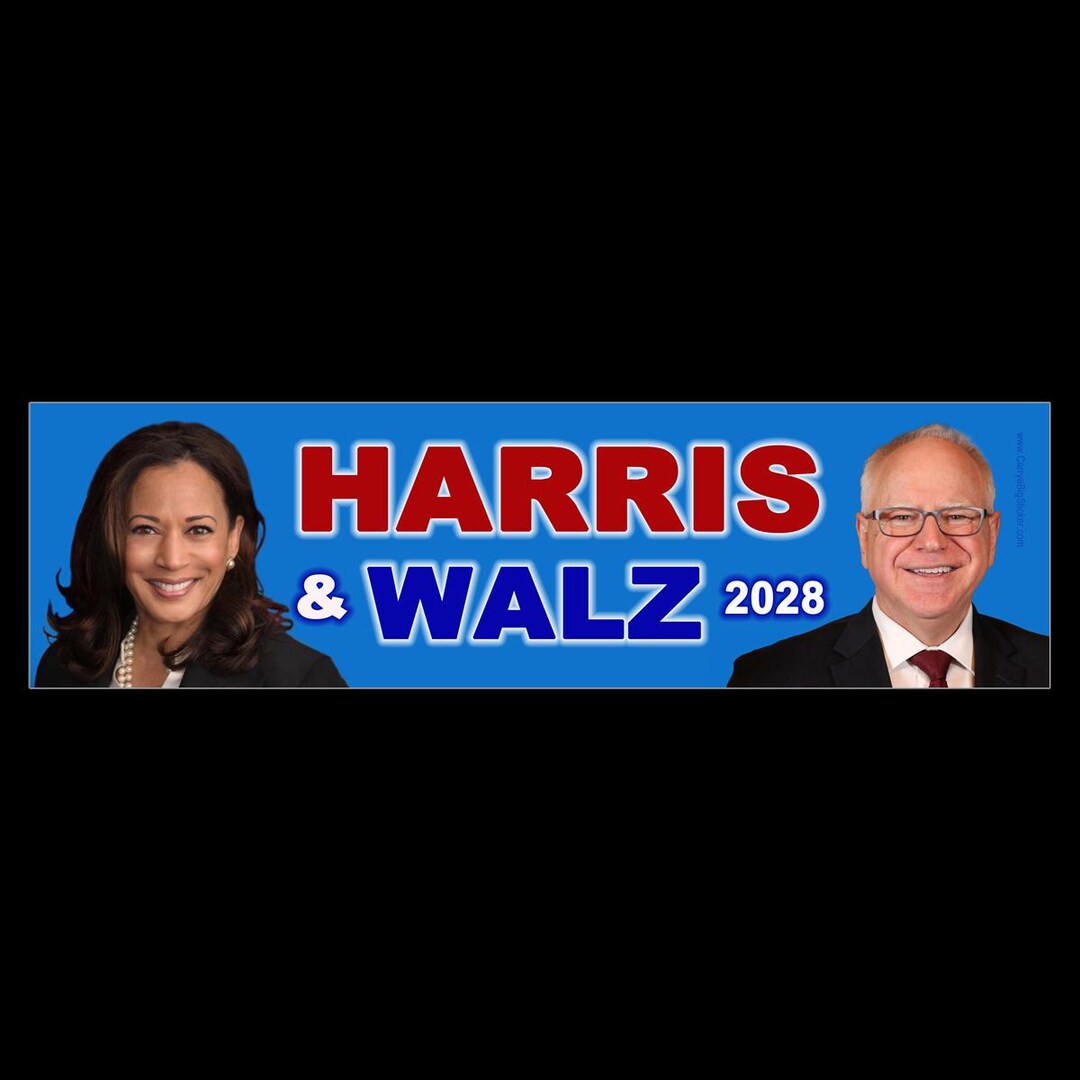 Harris & Walz 2028 BUMPER STICKER or MAGNET 3" X 11.5" - Etsy