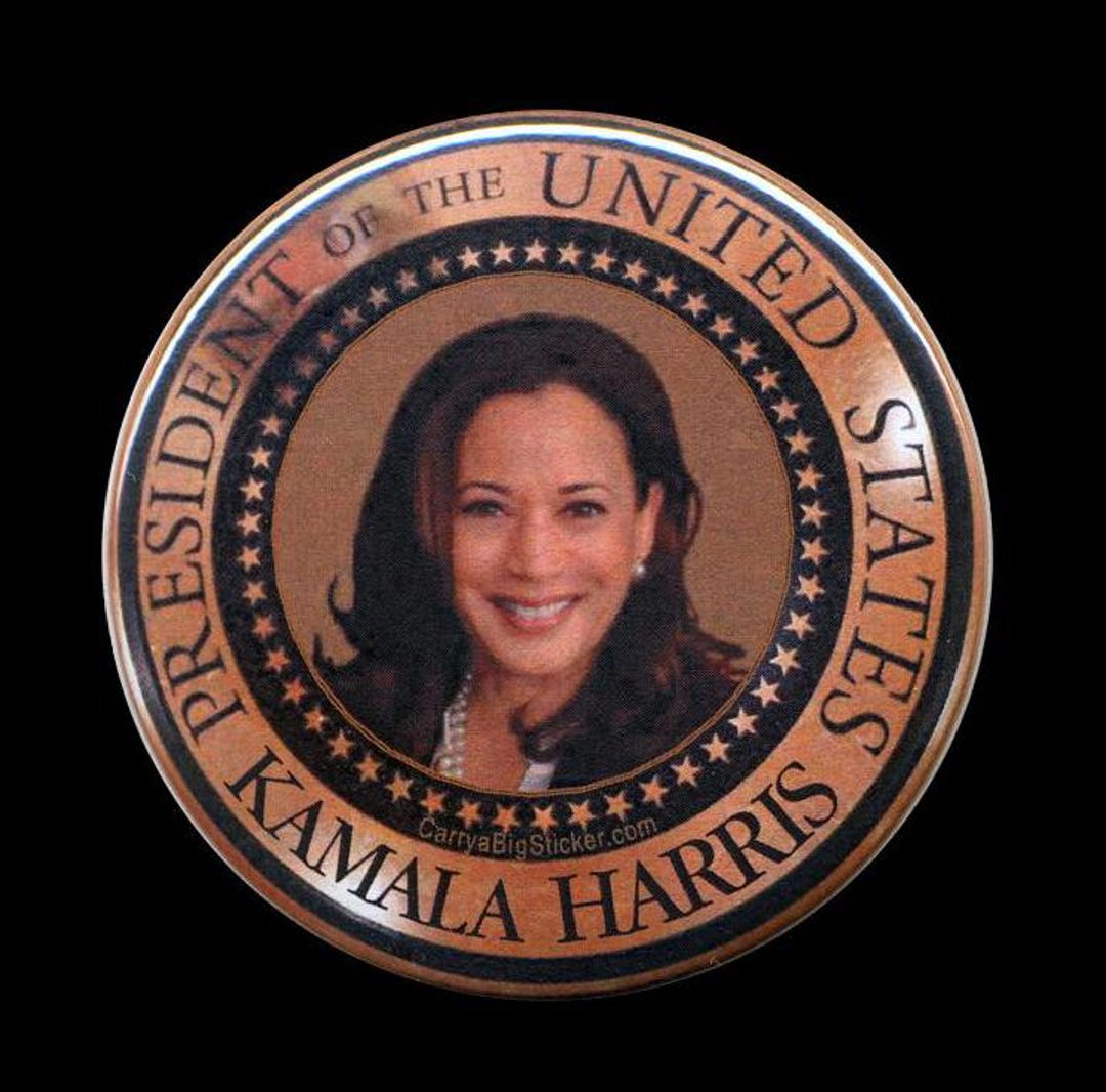 BUTTON Kamala Harris POTUS Presidential Seal With Pinback 2.25 Inch ...
