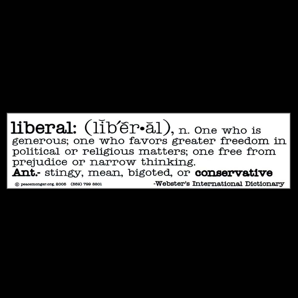 Liberal Definition BUMPER STICKER or MAGNET 3 X - Etsy