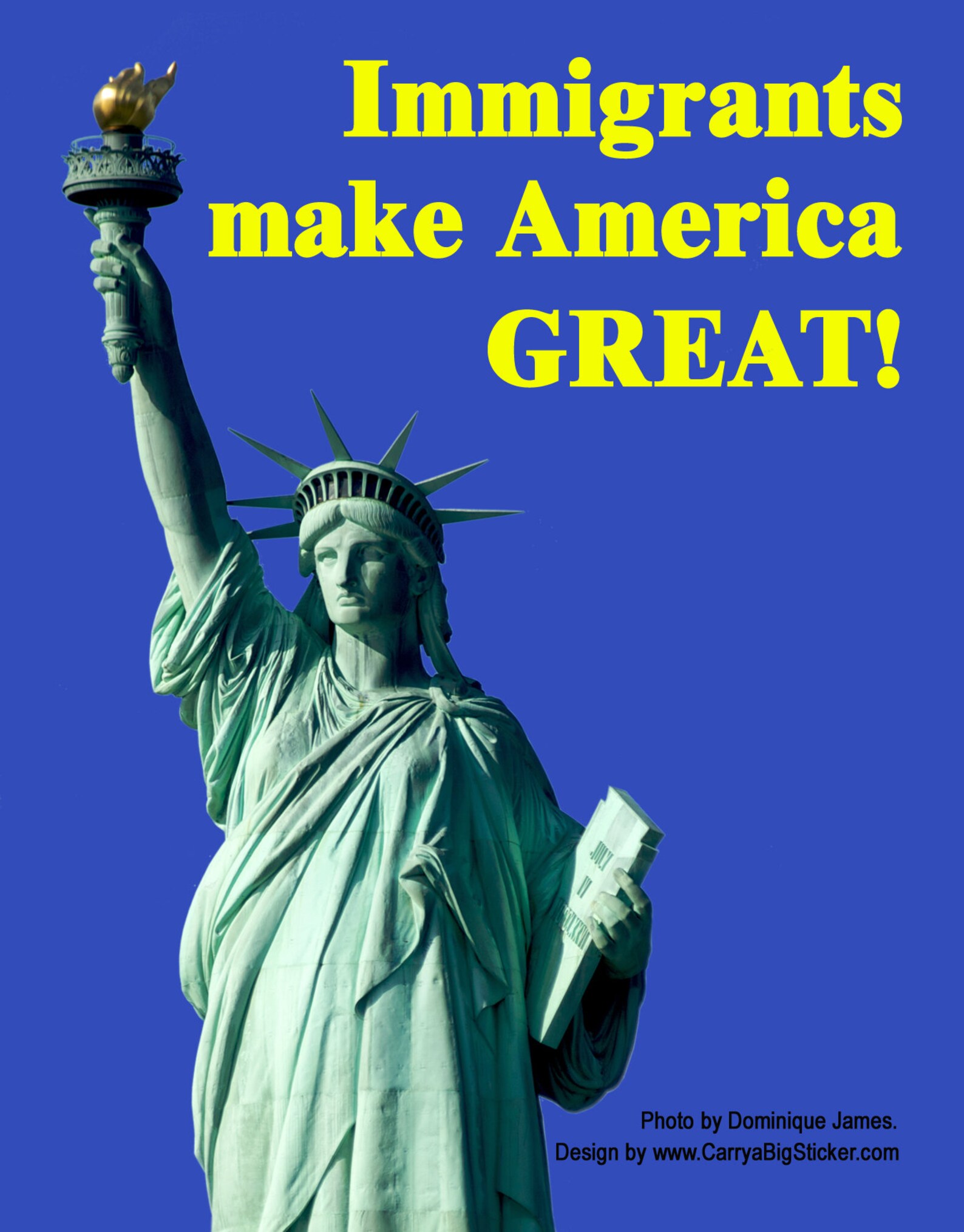 PAPER POSTER Immigrants Make America GREAT Statue of Liberty | Etsy