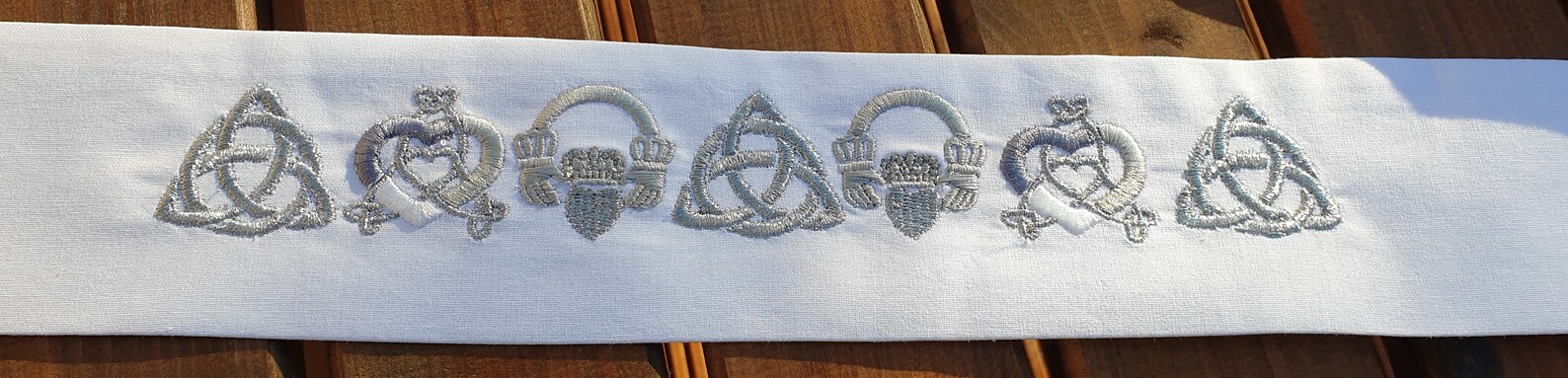 Personalised Handfasting Band With Rows of Symbols, Finished With a ...