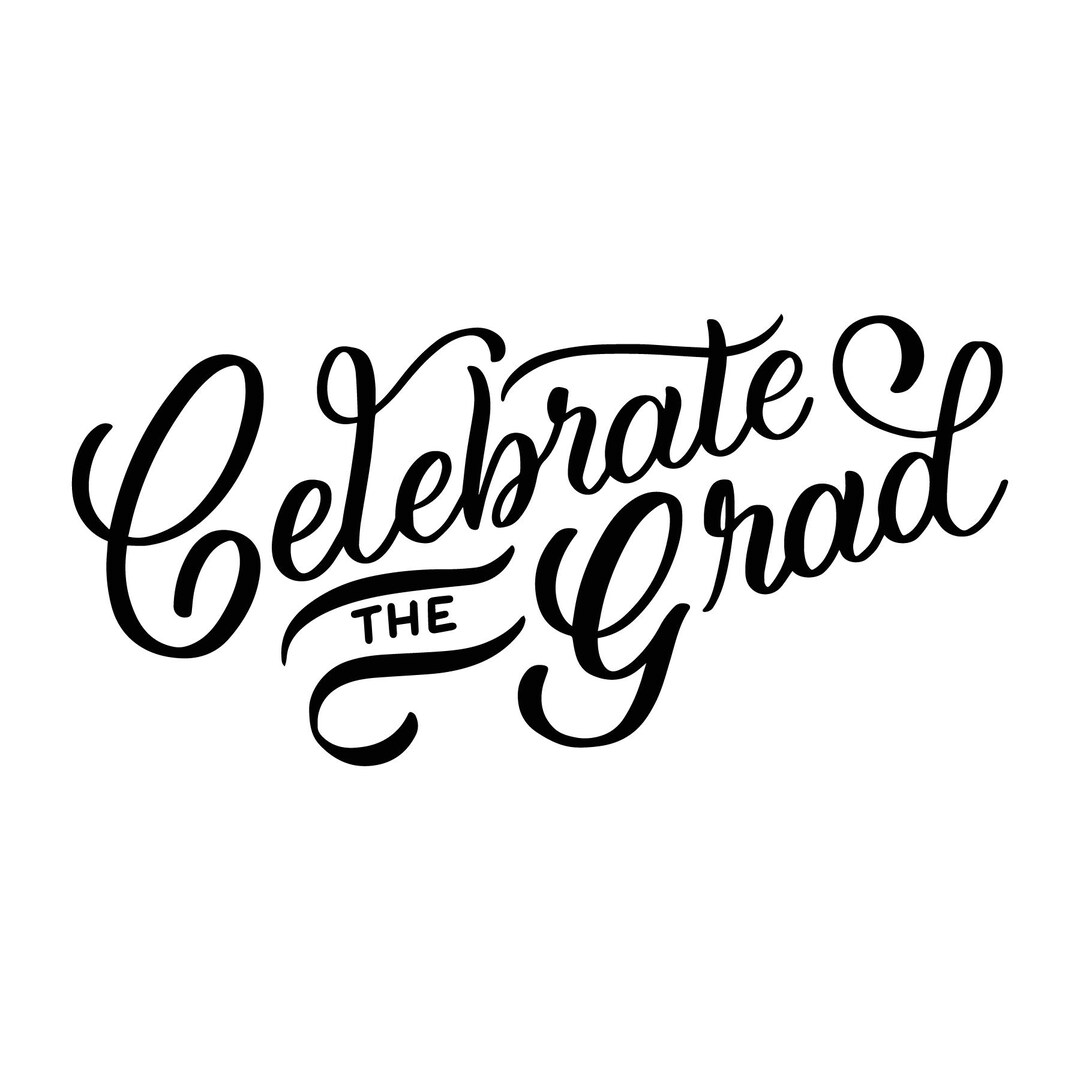 Celebrate the Grad, Hand Lettered Graduation Cutout, Graduation ...