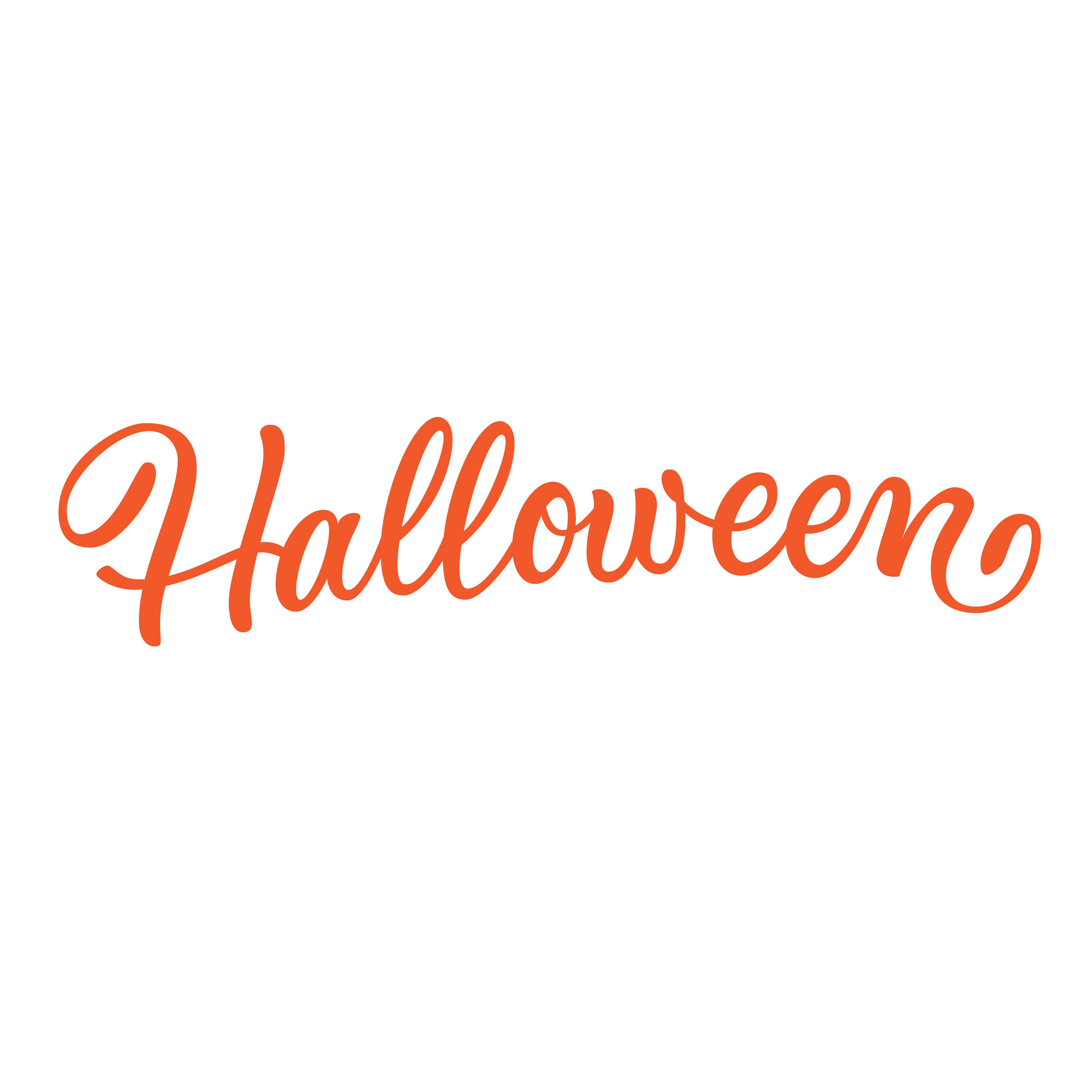 Hand Lettered Halloween Script Lettering With, Spooky Cute Halloween ...