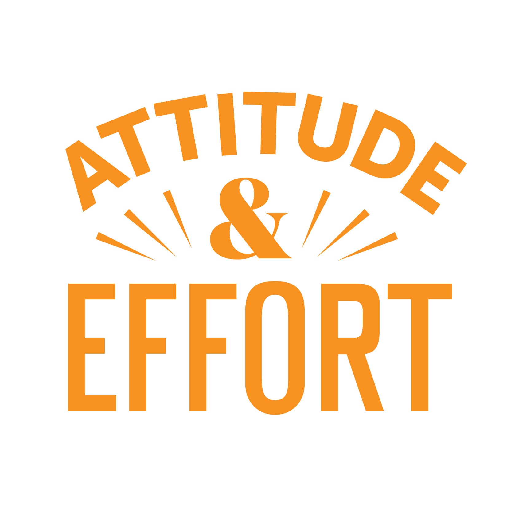 Attitude and Effort Motivational SVG Cutting File Design, Hand Lettered ...