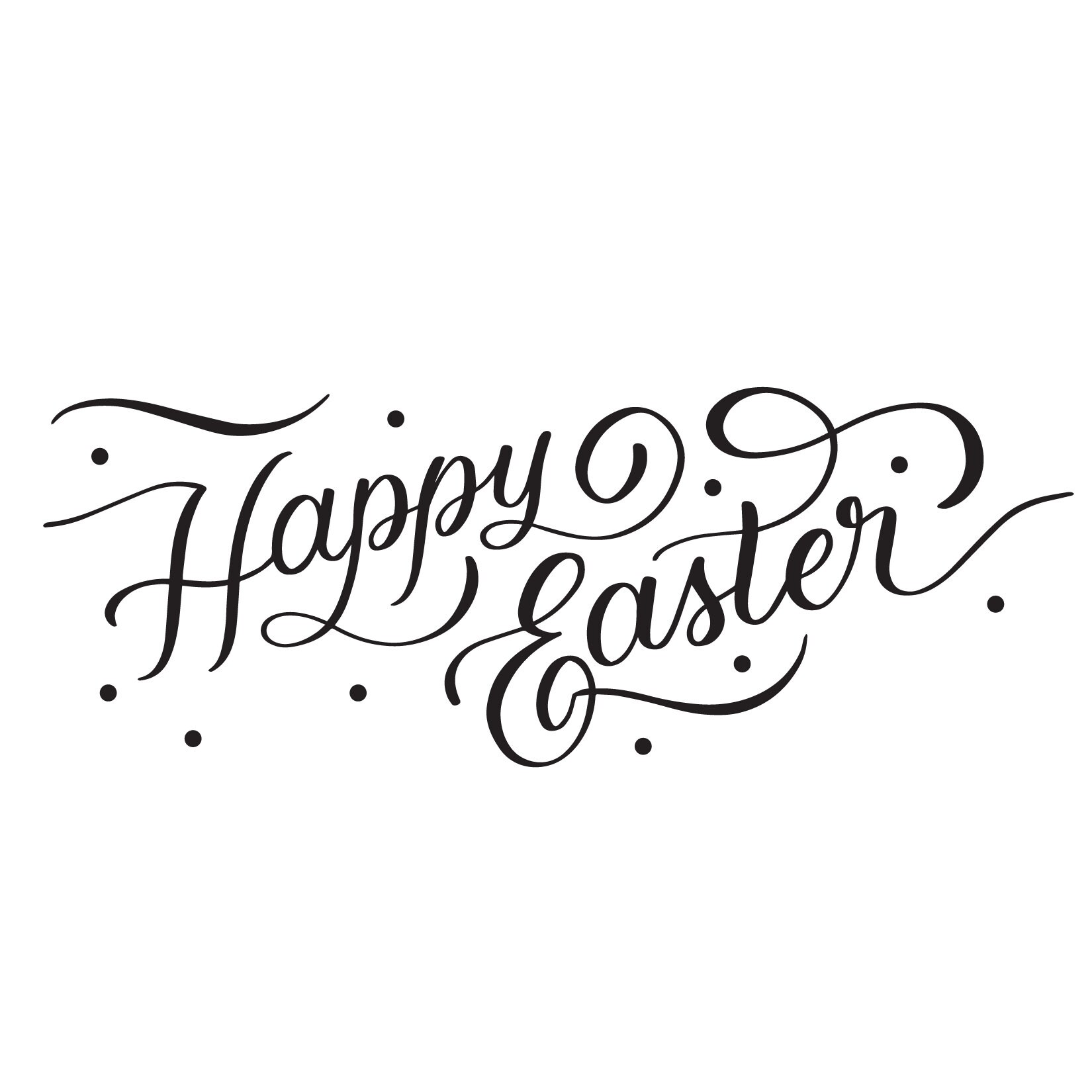 Happy Easter Script Hand Lettering SVG: Easter Egg Design (digital ...