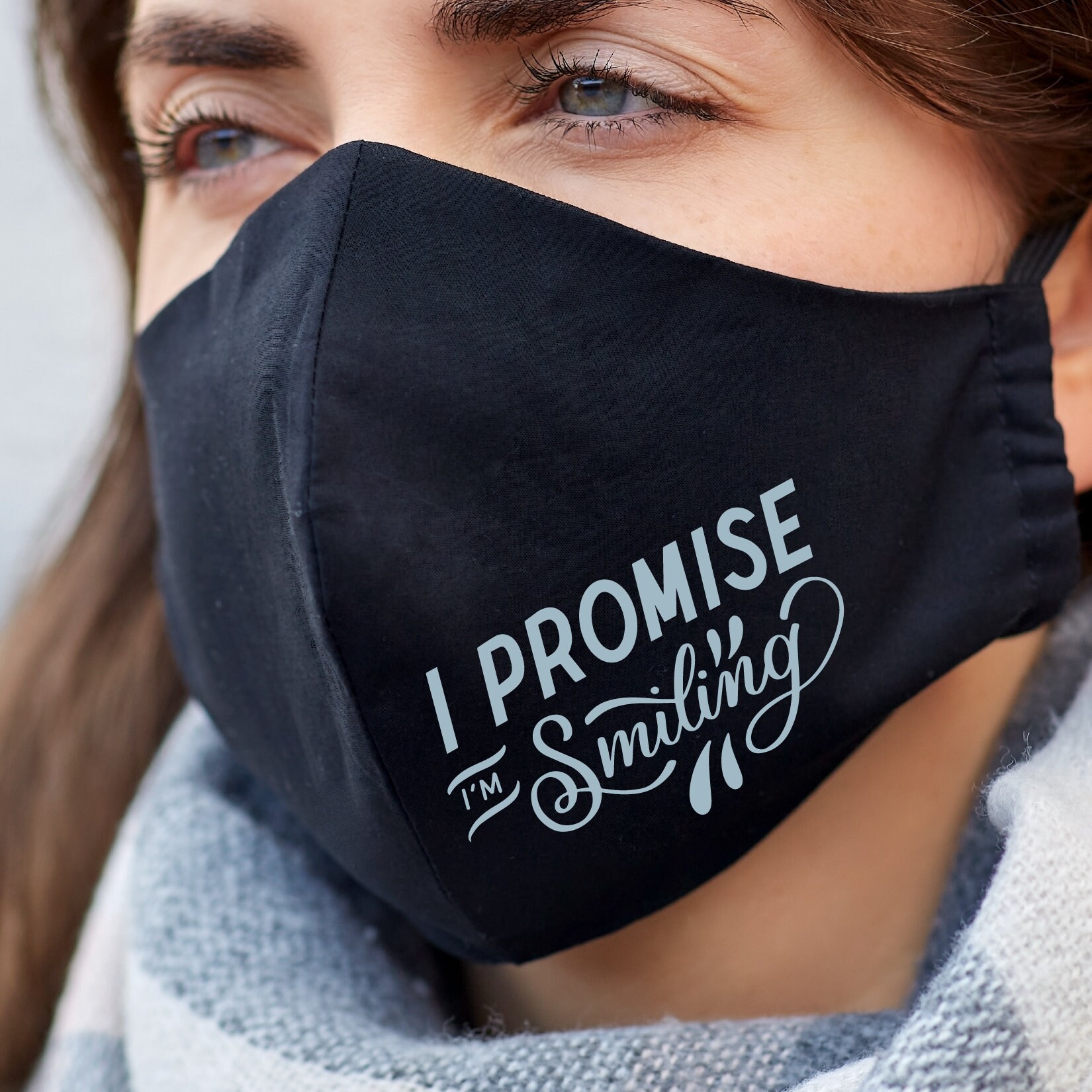 I Promise I'm Smiling Svg Cutting File, Humorous Png, Svg, Eps and Dxf ...