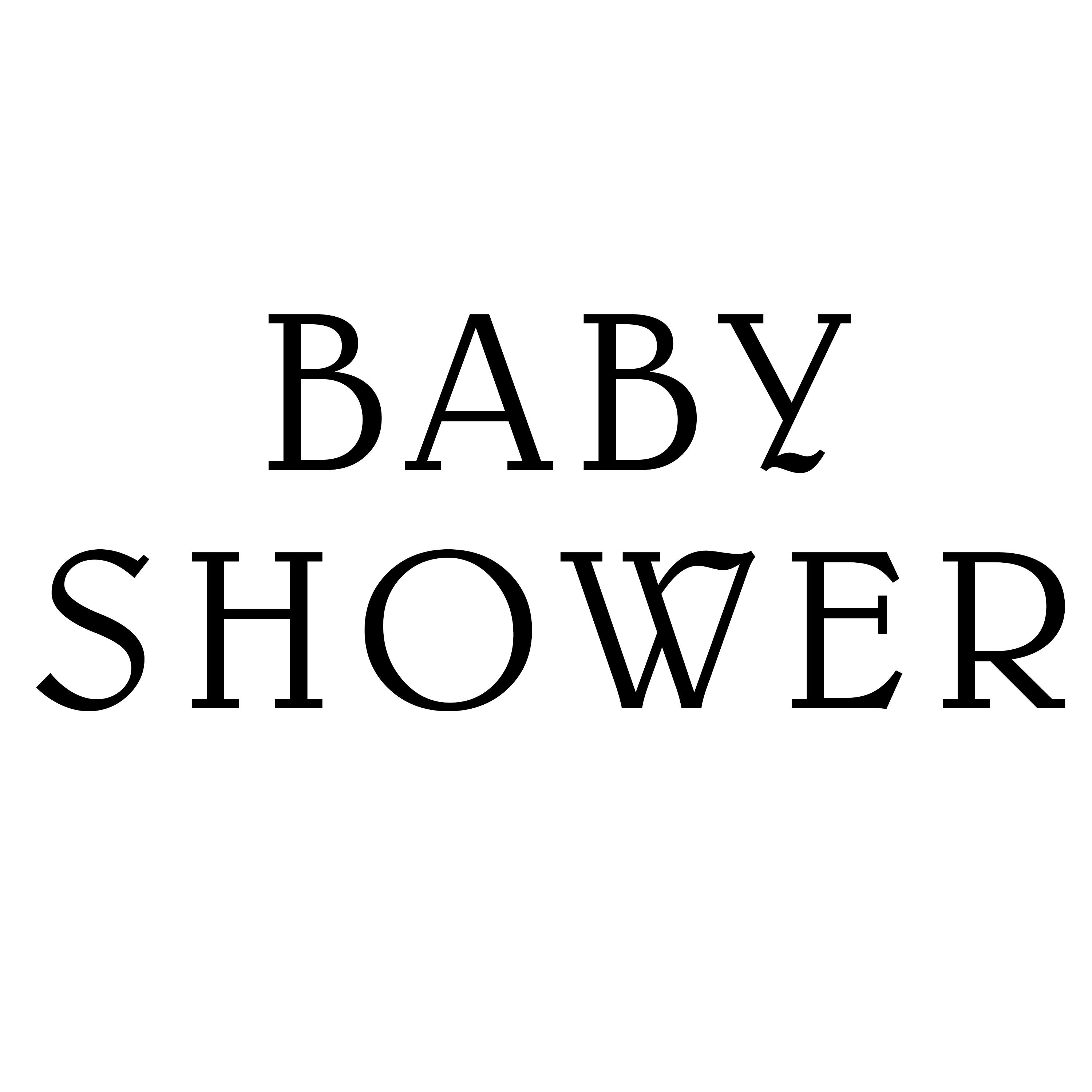 Serif Baby Shower Hand Lettered Script Svg Silhouette Cutting File ...