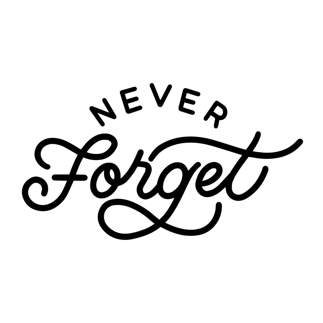 Never Forget Hand Lettered SVG File, Memorial Day SVG, Labor Day SVG ...