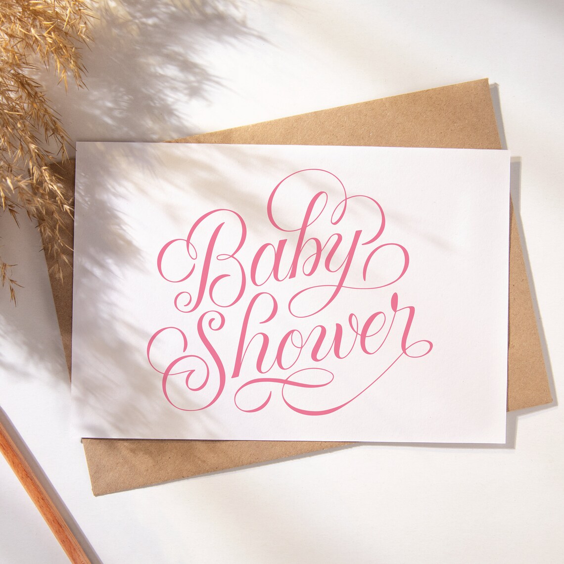 Cursive Baby Shower Hand Lettered Script Svg Cutting File. Baby Shower ...