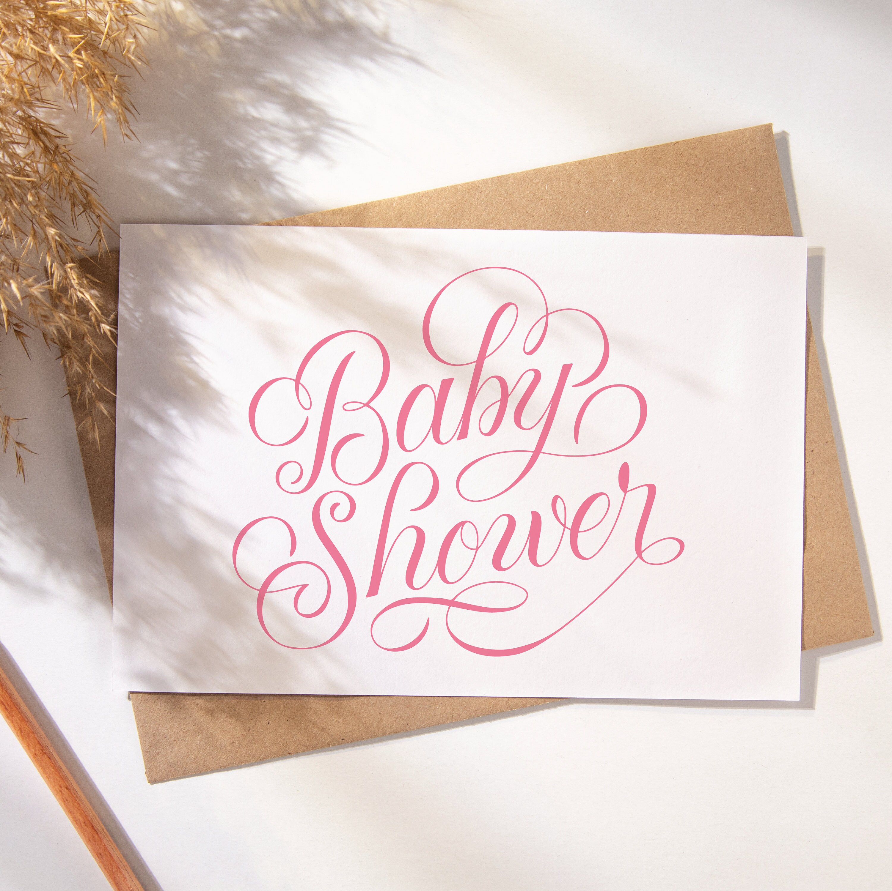 Cursive Baby Shower Hand Lettered Script Svg Cutting File. Baby Shower ...