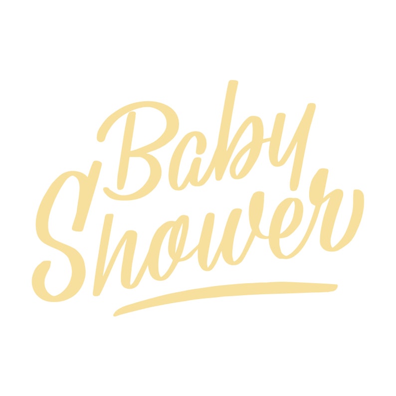 Baby Shower Hand Lettered Script Svg Silhouette Cutting File. Baby ...