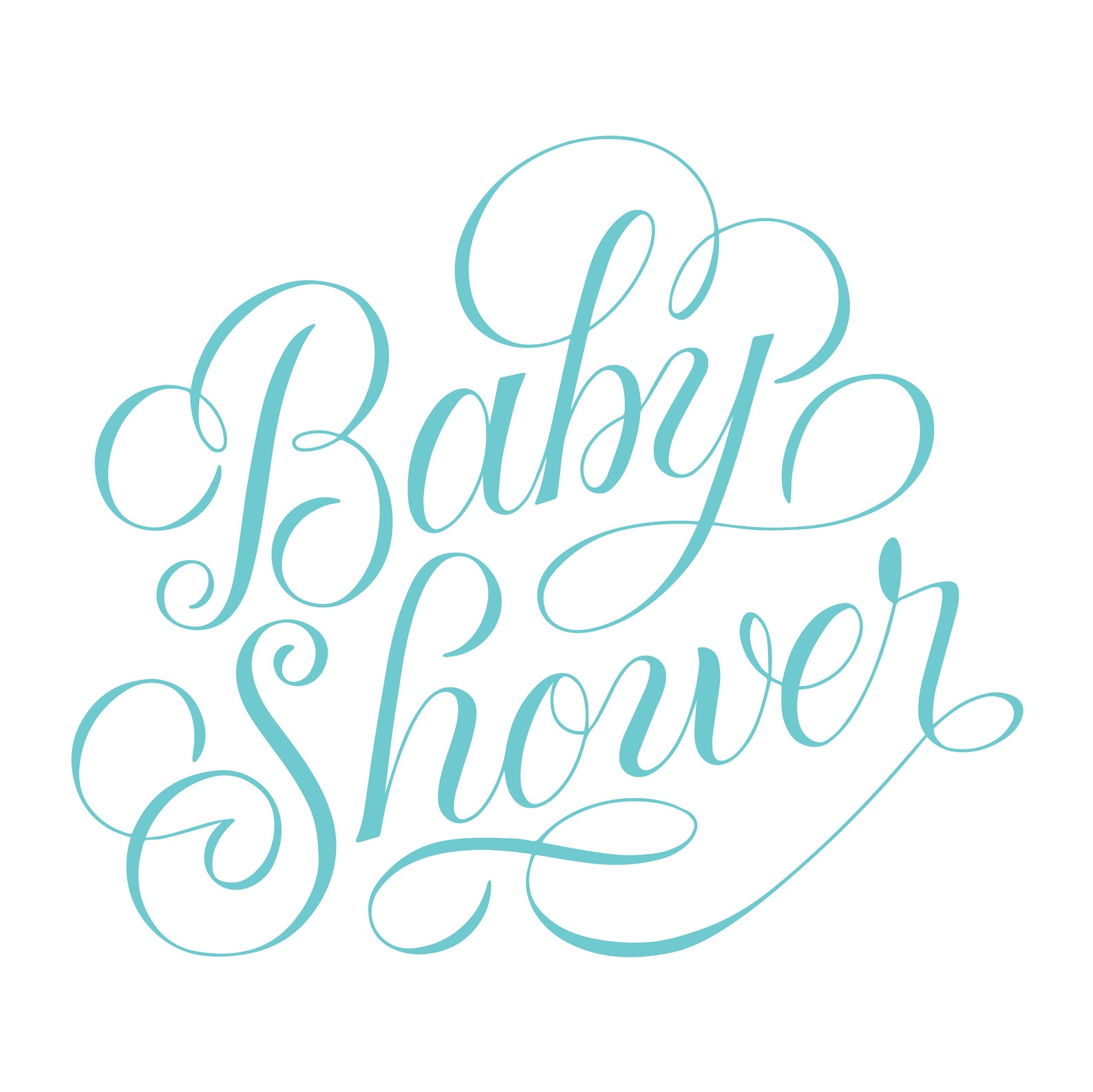 Cursive Baby Shower Hand Lettered Script Svg Cutting File. Baby Shower ...