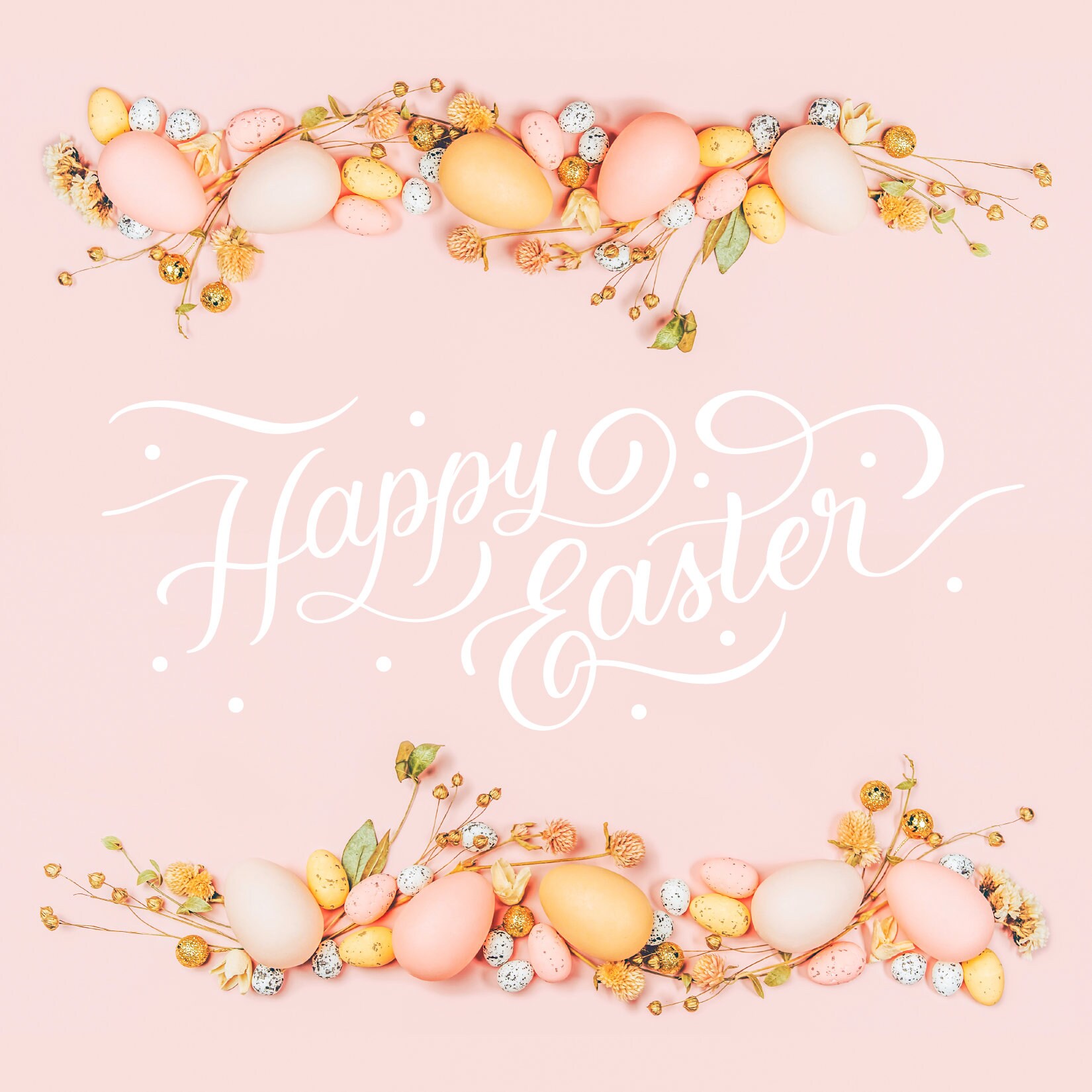 Happy Easter Script Hand Lettering SVG: Easter Egg Design (digital ...