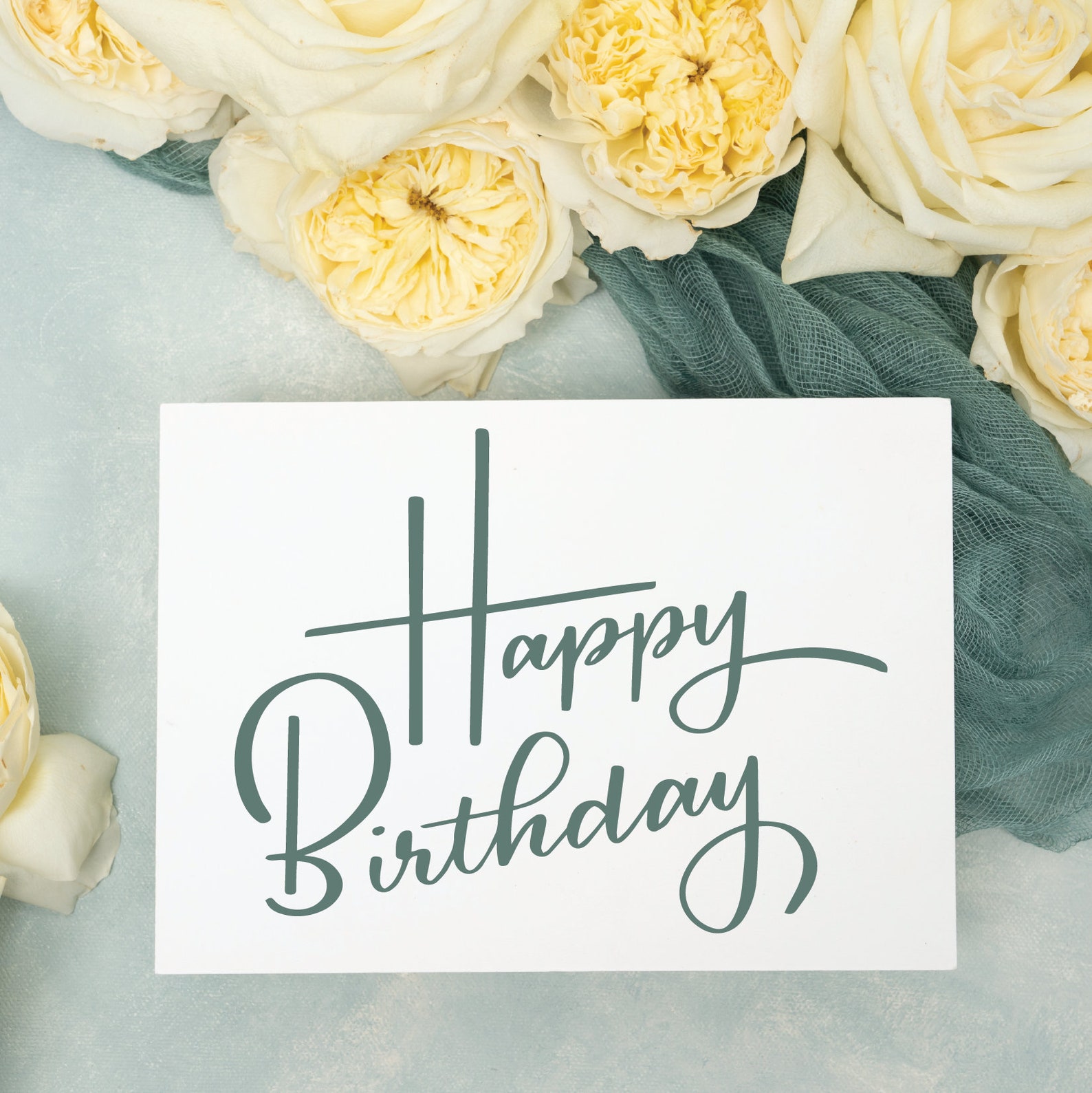 Happy Birthday Hand Lettered SVG: Script Style Cutting File - Etsy