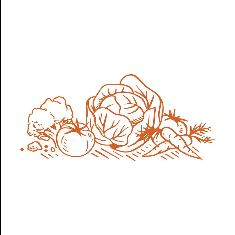 Vegetables Svg, Png, Dxf, Eps Script Lettering Cutting Files, Food SVG ...