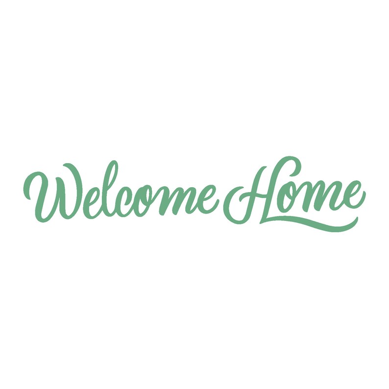 Welcome Home Script Style Hand Lettered Clip Art Svg and Cutting File ...