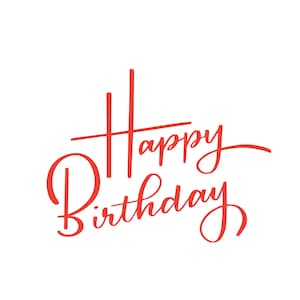 Happy Birthday Hand Lettered SVG: Script Style Cutting File - Etsy