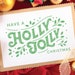 Holly Jolly Christmas SVG: Hand Lettered Holiday Design (digital ...