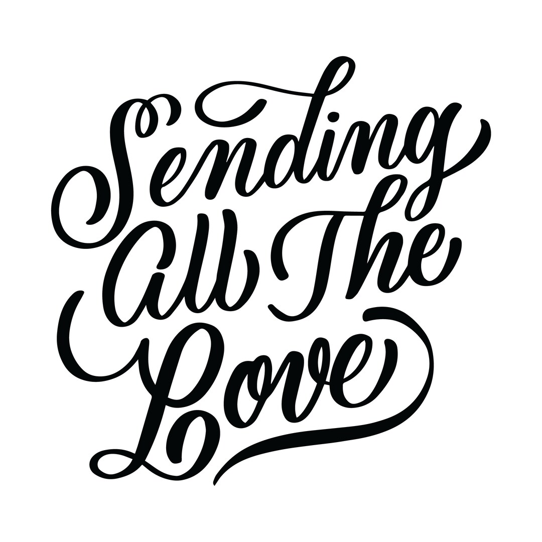 Sending All the Love SVG Cutting File, Valentines Day File, Valentine ...