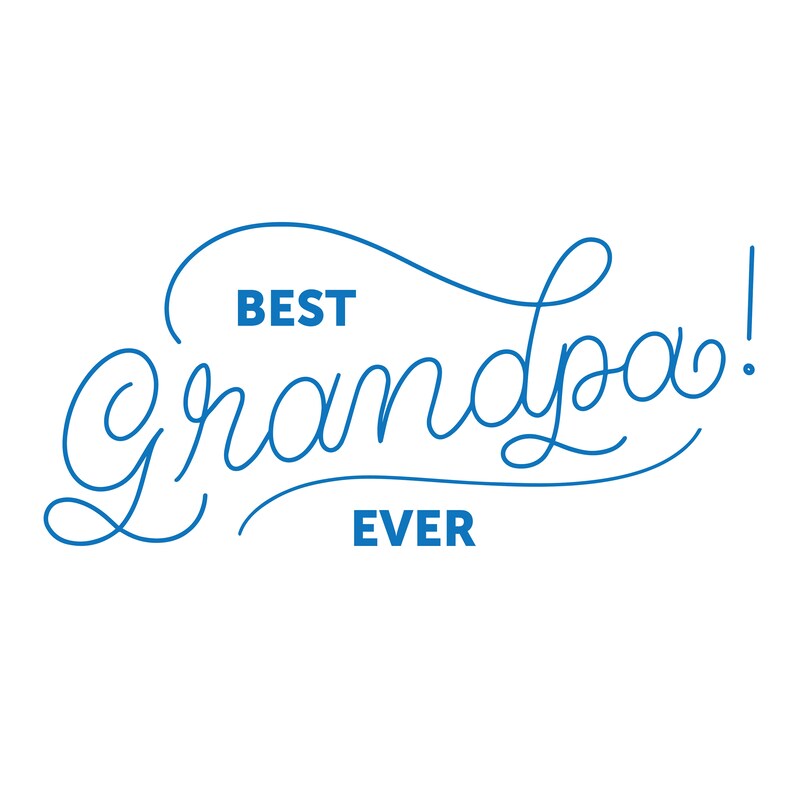 Best Grandpa Ever Hand Lettered Cutting Files. Best Grandma Svg, Dxf ...