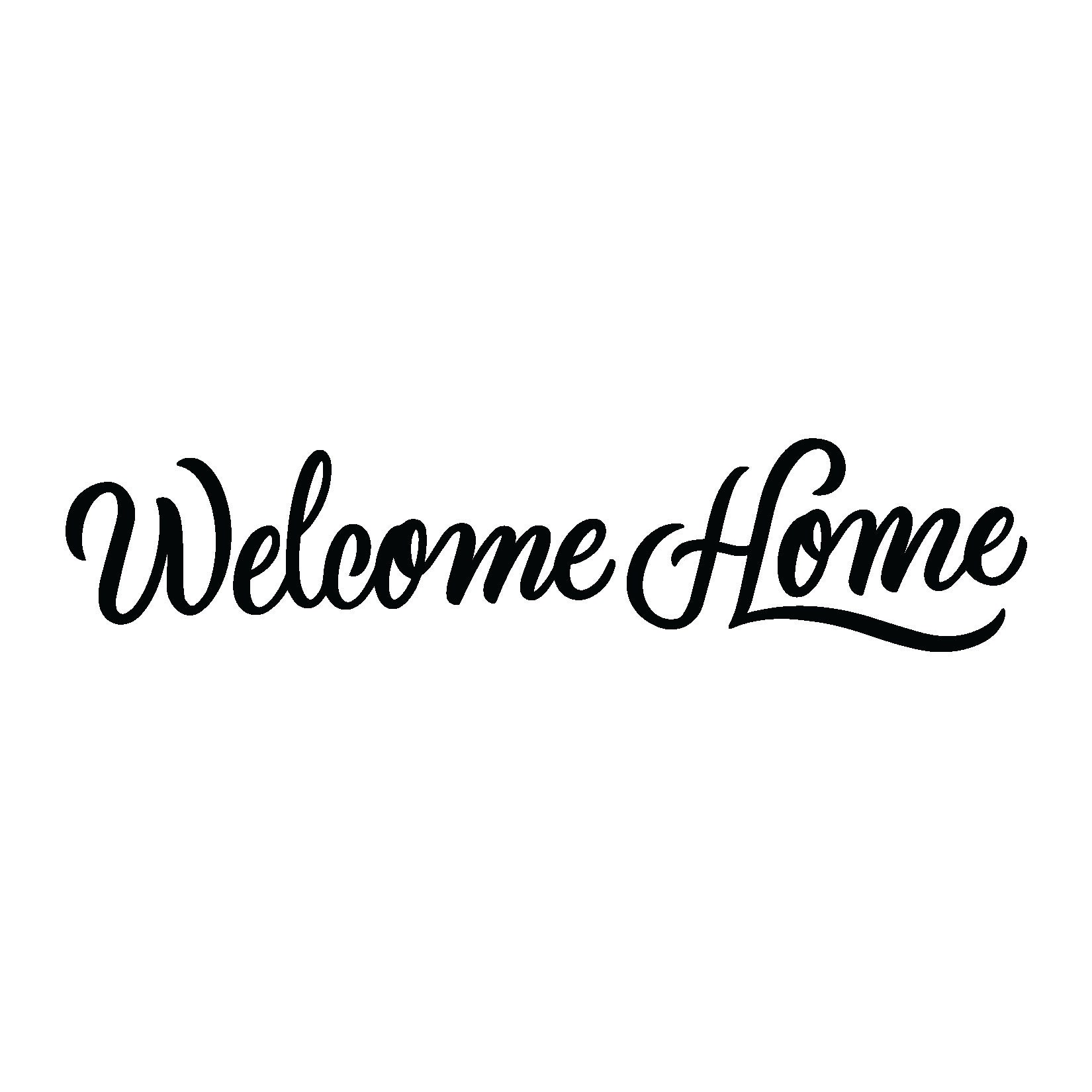 Welcome Home Script Style Hand Lettered Clip Art Svg and Cutting File ...