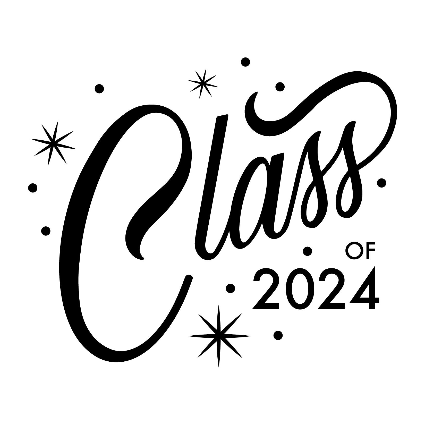 Class of 2024 Graduation Hand Lettering Design SVG for Home ...