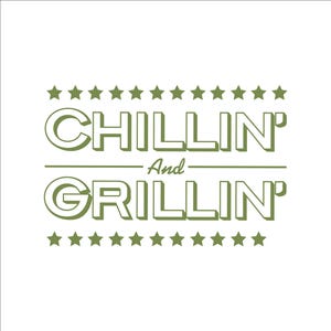 Chillin' and Grillin' Svg, Png, Dxf, Eps Script Lettering Cutting Files ...