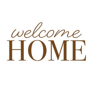 Welcome Home Script and Block Hand Lettered Clip Art and Cutting File ...