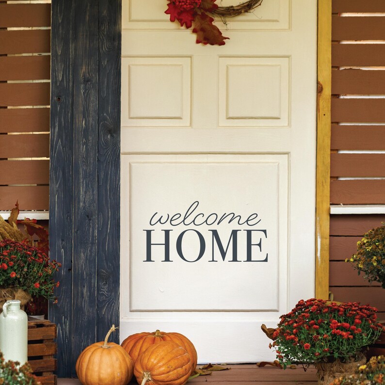 Welcome Home Script and Block Hand Lettered Clip Art and Cutting File ...