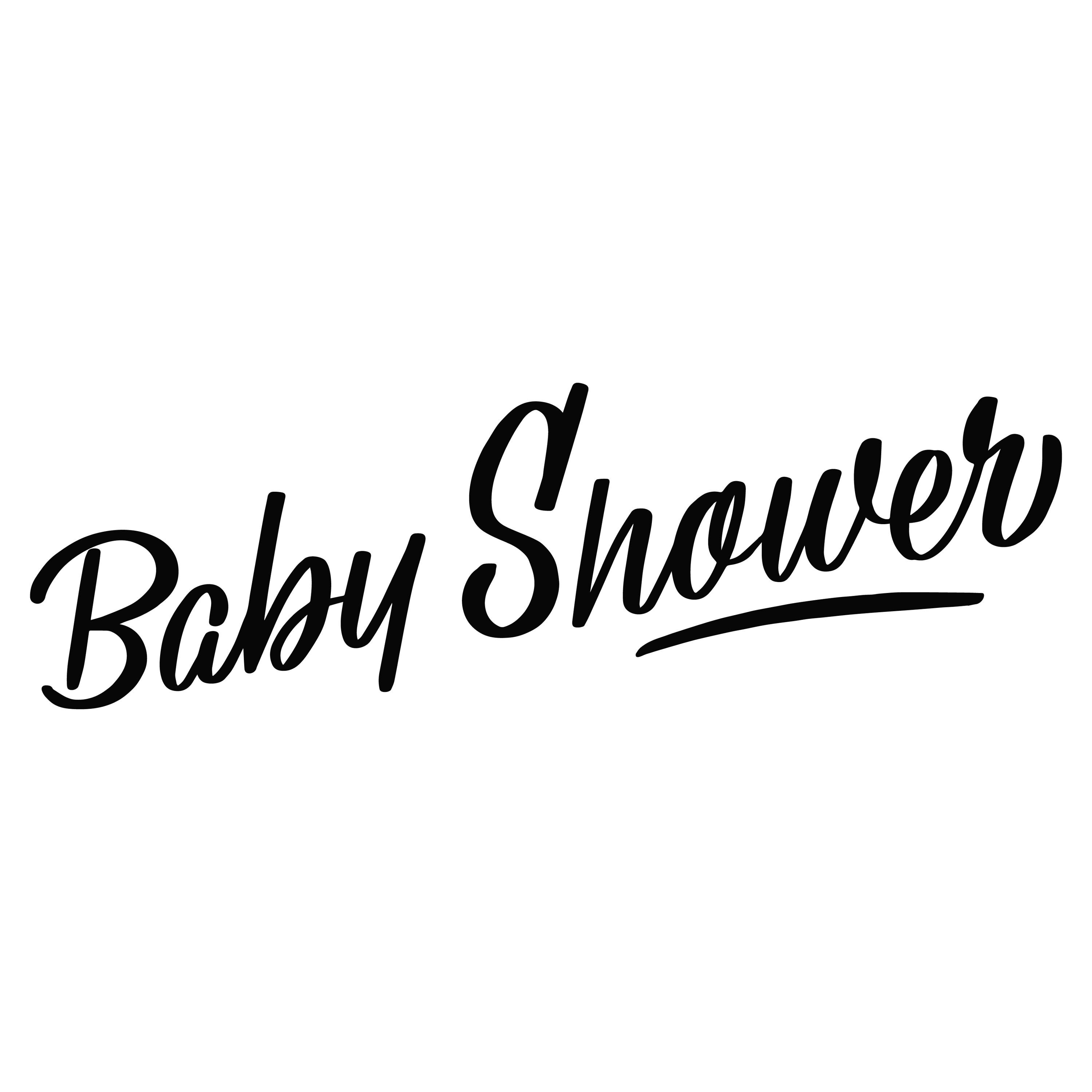 Baby Shower Hand Lettered Script Svg Silhouette Cutting File. Baby ...