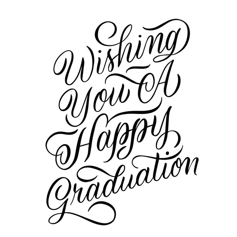 Wishing You a Happy Graduation SVG Graduation SVG, Hand Lettered ...
