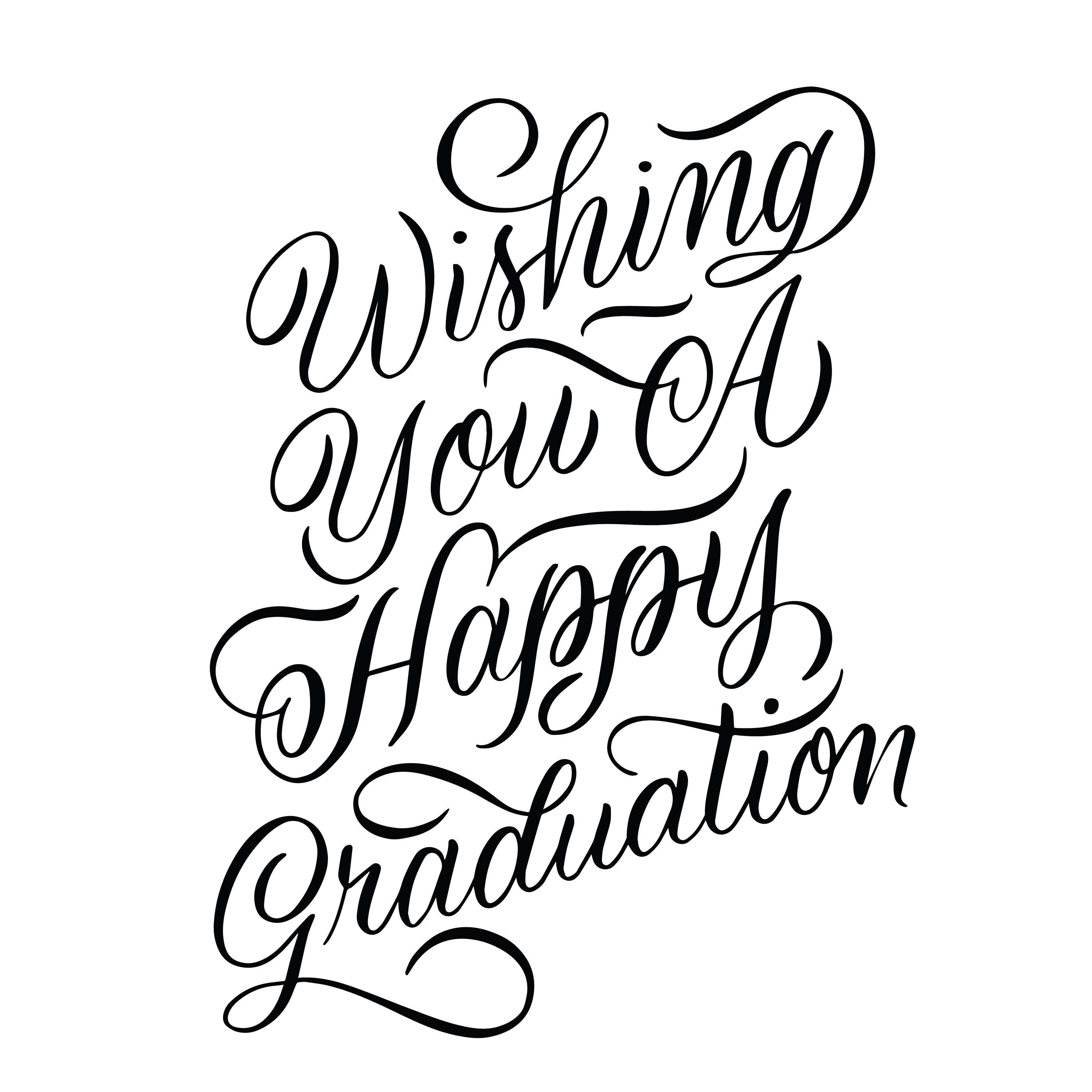 Wishing You a Happy Graduation SVG Graduation SVG, Hand Lettered ...