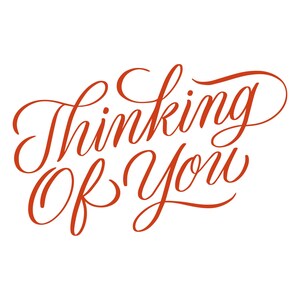 Thinking of You Script Style Typography Hand Lettered Font, Cutting ...