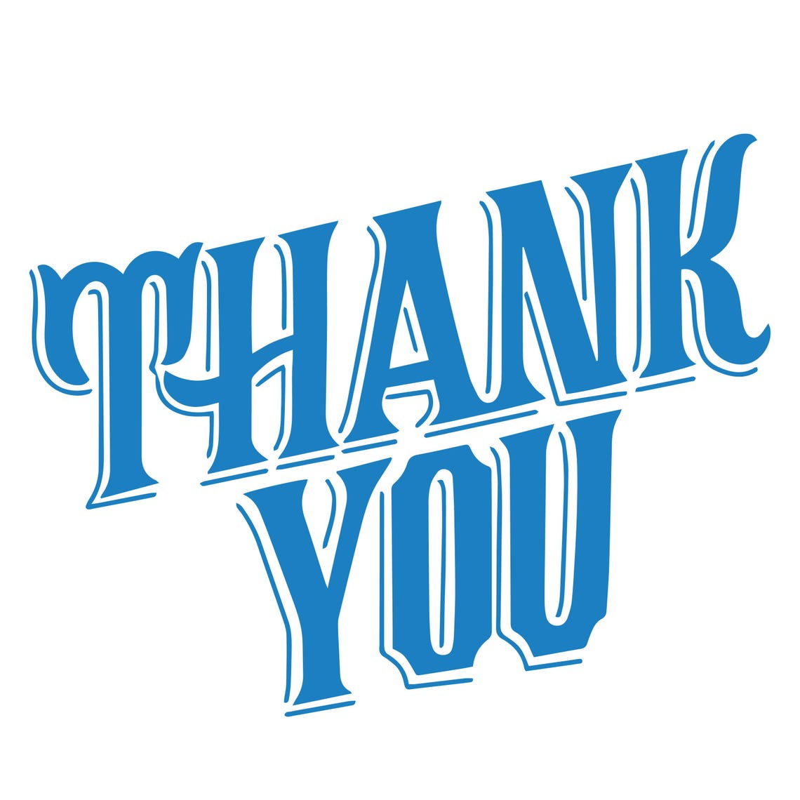 Thank You SVG, Thanks SVG, Greeting Card Cutting File, Greeting Card ...