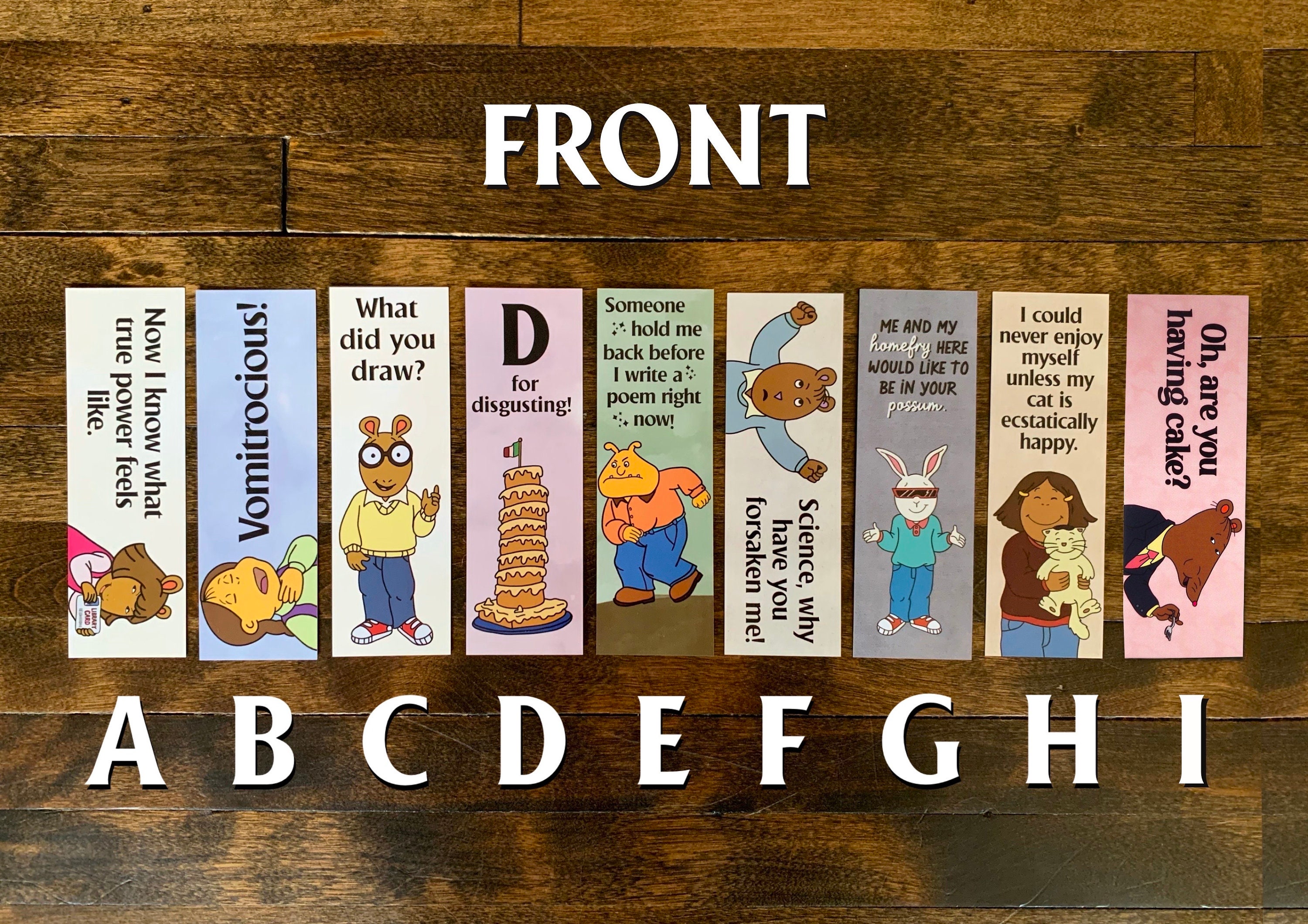 OOPSIES - Discounted Arthur the Aardvark Themed Bookmarks, PBS Arthur ...