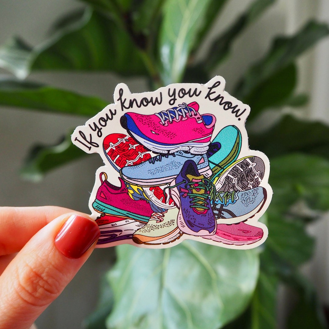 Running Shoe Pile Sticker, Only Runners Know, If You Know You Know ...
