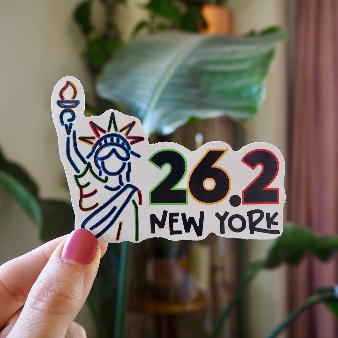 New York 26.2 Sticker, Marathon Sticker, Running Marathon Gift, New ...