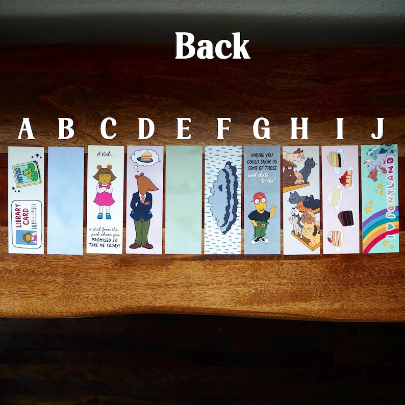Arthur the Aardvark Themed Bookmarks, PBS Arthur Bookmarks, DW Bookmark ...