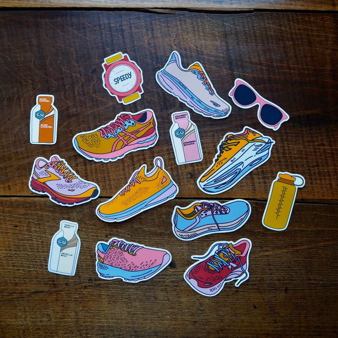 Runner's Water Bottle Sticker Pack, Training Run/walk Stickers, Laptop ...